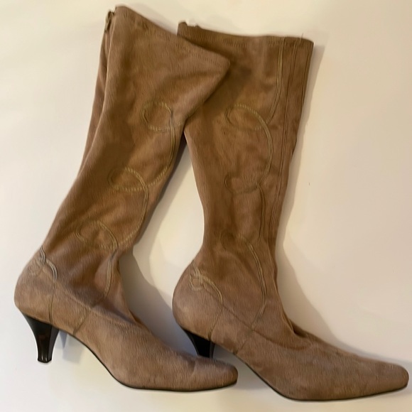 Laura Ashley | Shoes | Laura Ashley Suede Tan Boots | Poshmark
